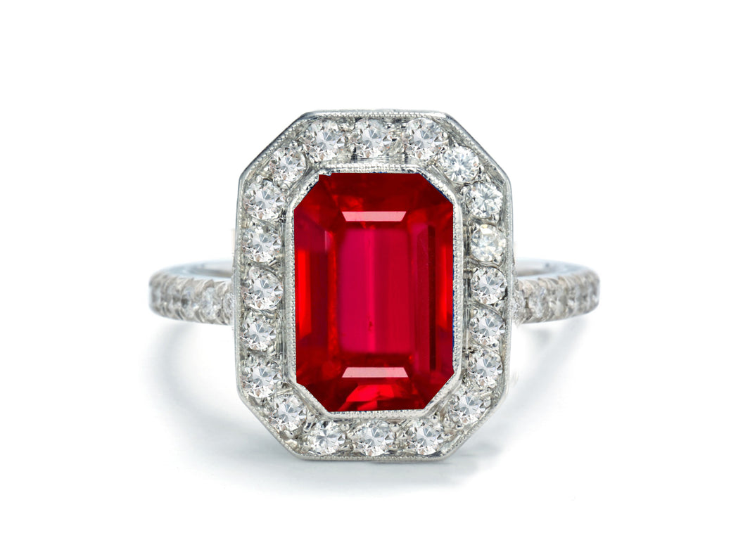 Custom Unique Diamond & Ruby Gemstone Engagement Rings – Custom Made Rings